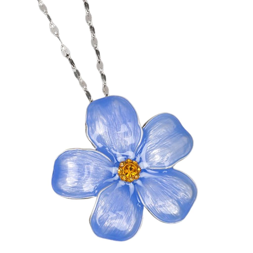 Equilibrium Silver Plated Forget Me Not Pendant - Default Title | Zoars Ark Pet Superstore