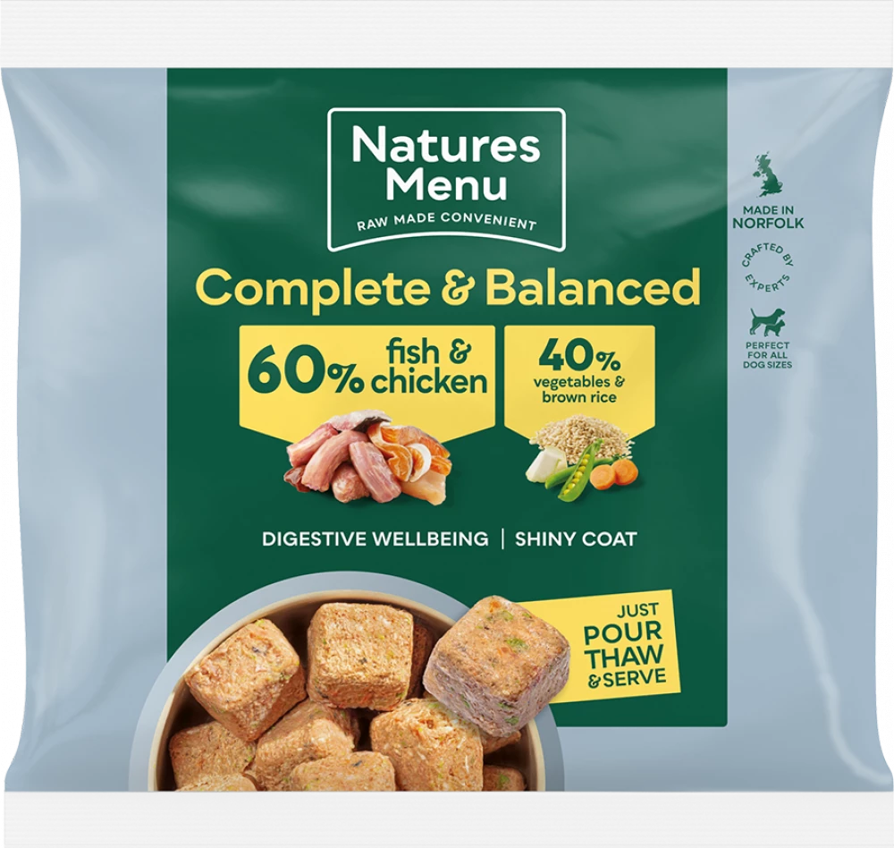 Natures Menu 60/40 Complete and Balanced Fish & Chicken 1kg - Default Title | Zoars Ark Pet ...