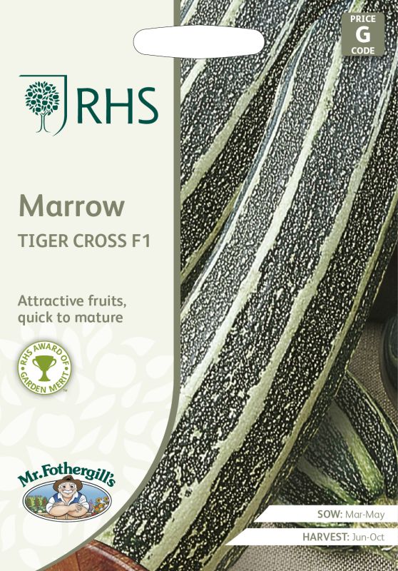 Mr Fothergills Rhs Marrow Tiger Cross F1 - Default Title | Zoars Ark ...