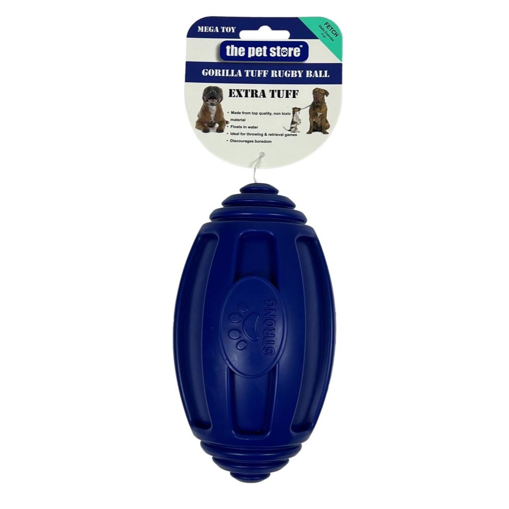 Tuff Rugby Ball - Blue - Default Title | Zoars Ark Pet Superstore