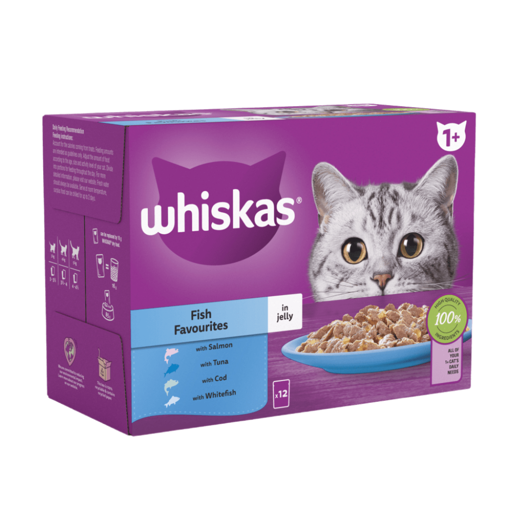 Whiskas 1+ Cat Pouches Fish Selection In Jelly - 12x85g | Zoars Ark Pet ...