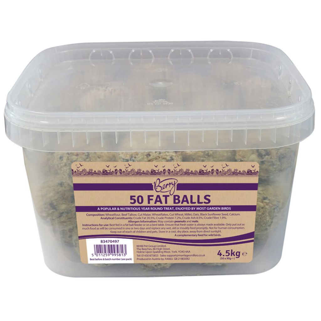 Berry Fat Balls Tub - Default Title | Zoars Ark Pet Superstore
