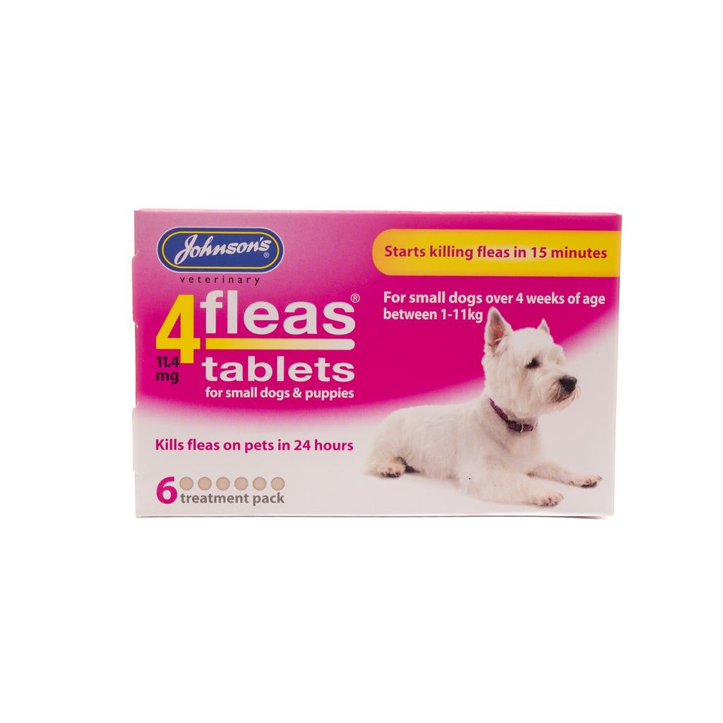 Johnson's 4 Fleas Tablets For Small Dogs Over 4kg